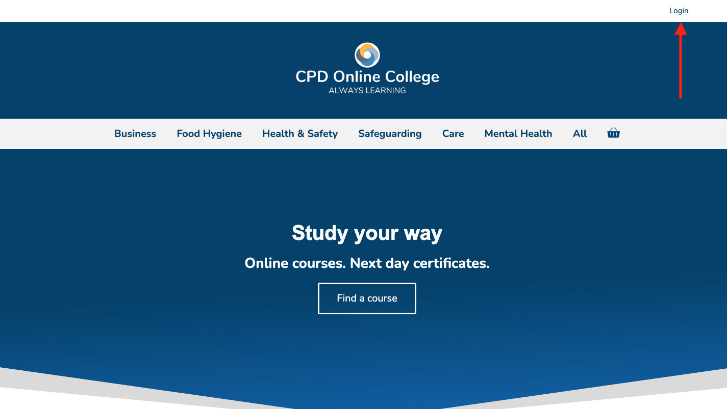 How to access your course – CPD Online College
